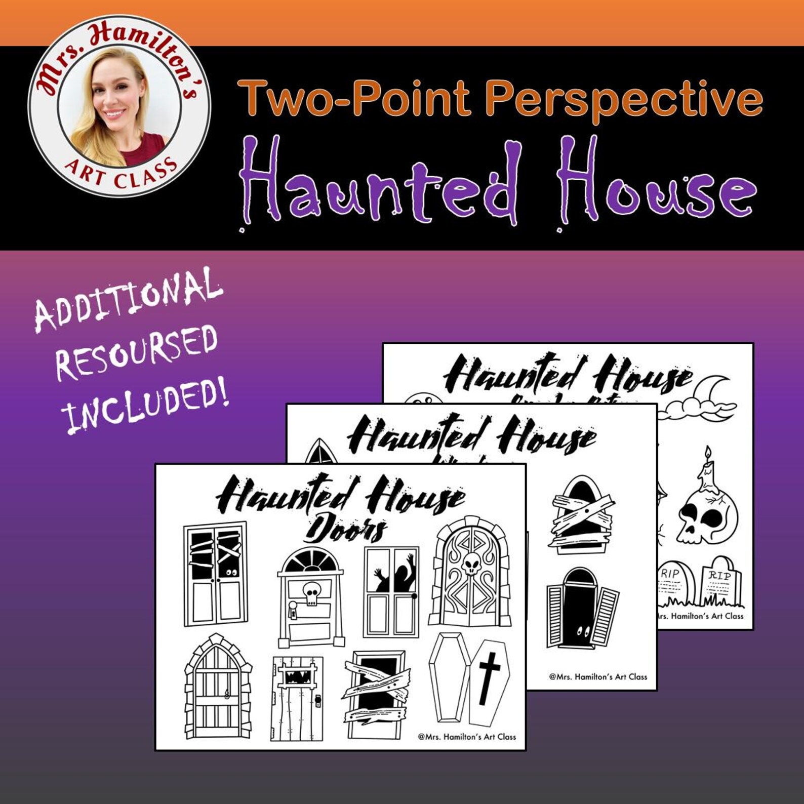 2-point Perspective Haunted House - Etsy
