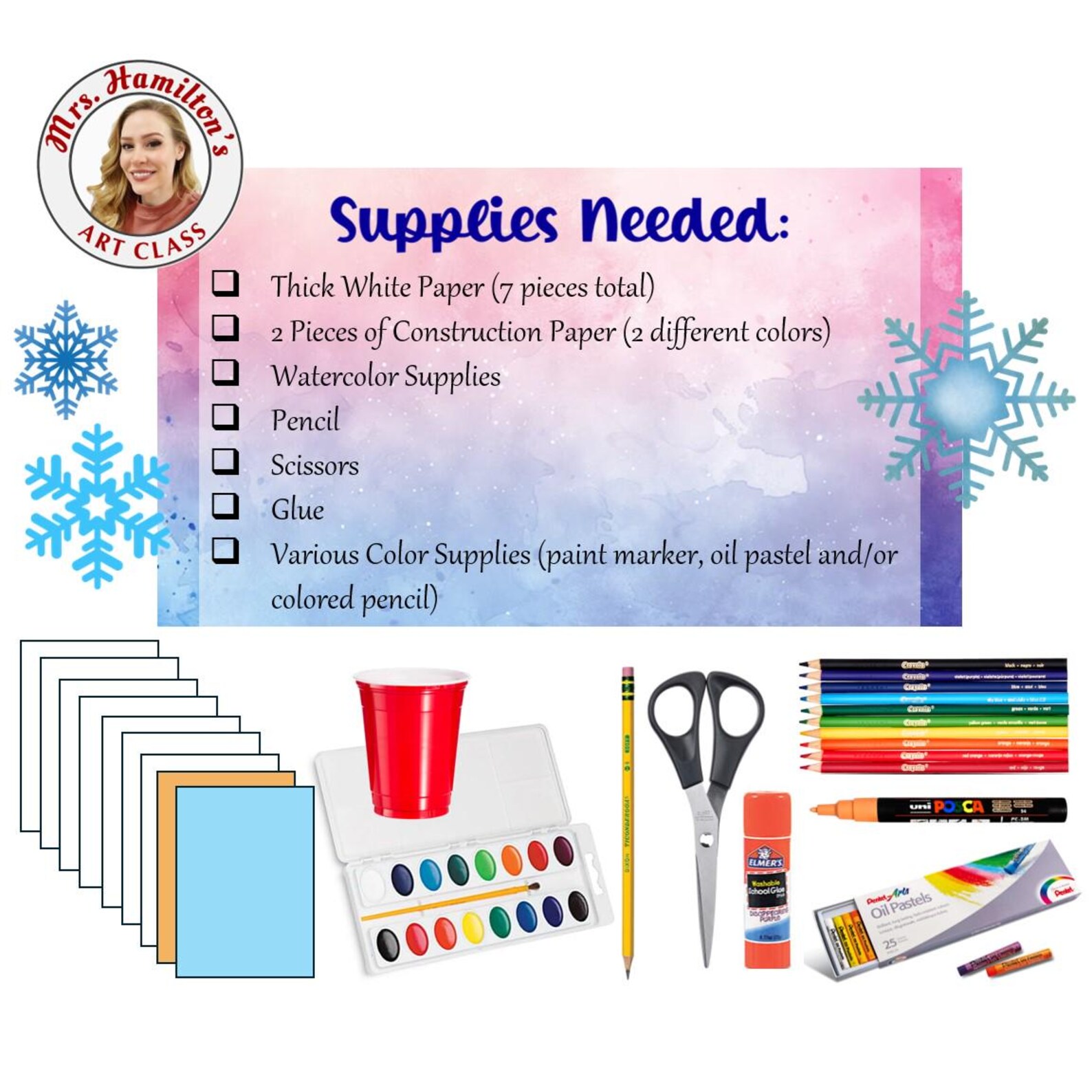 Winter Wonderland Digital Art Lesson - Etsy