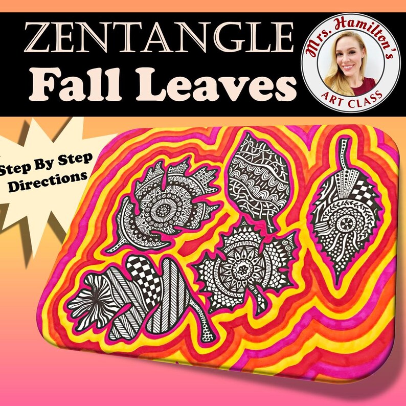 Zentangle Fall Leaves - Etsy