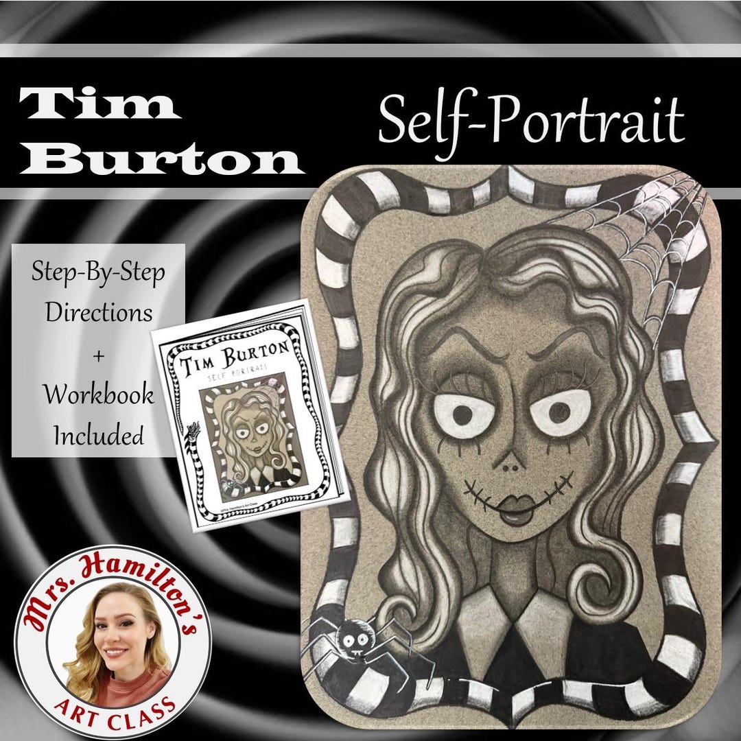 Tim Burton Style Self-portrait - Etsy