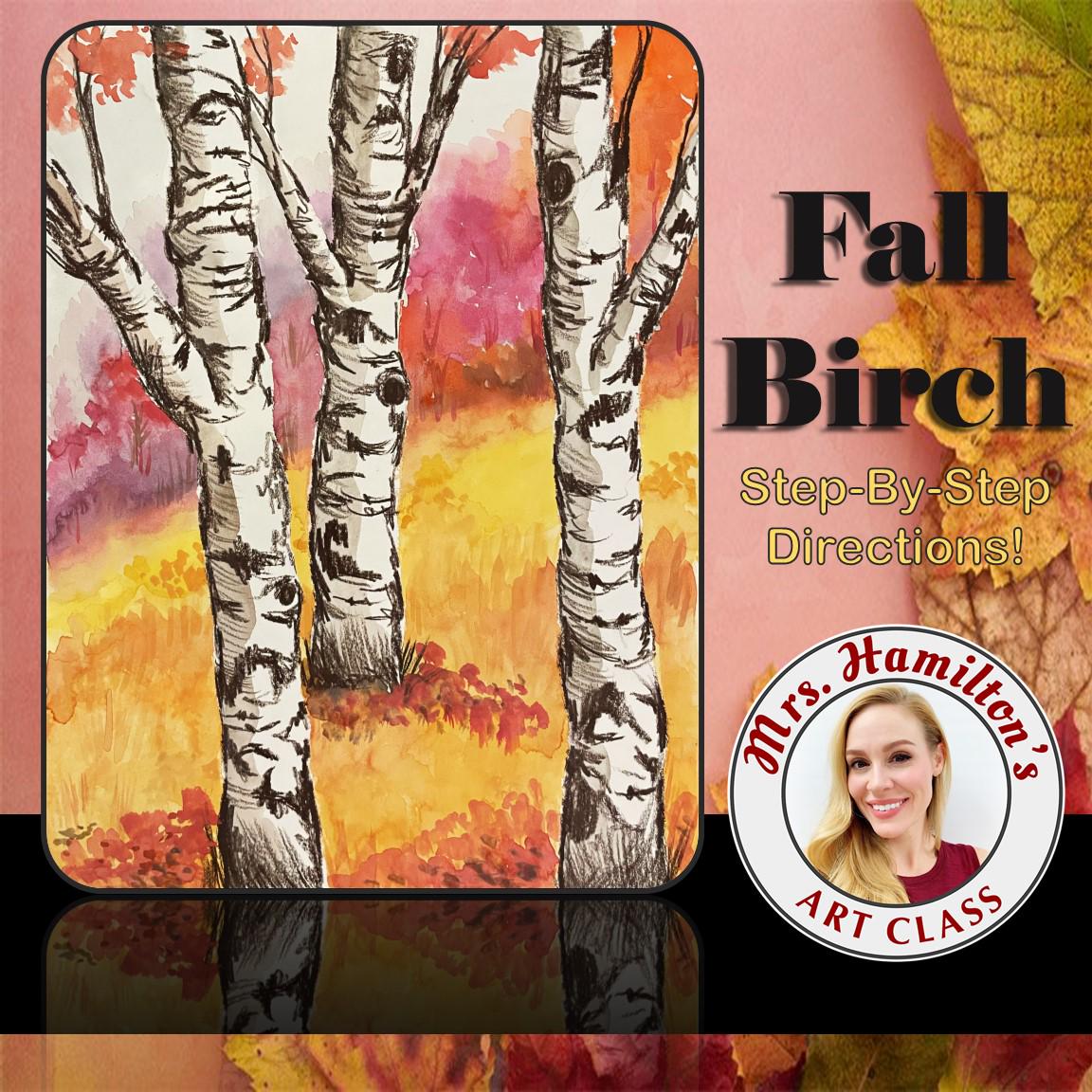 Fall Birch Art Project: Step-by-step Guide - Etsy