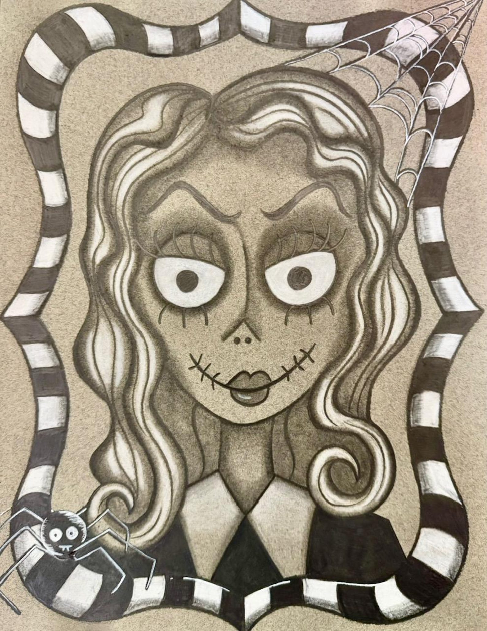 Tim Burton Style Self-portrait - Etsy