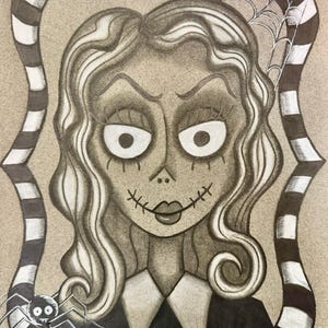 Tim Burton Style Self-portrait - Etsy