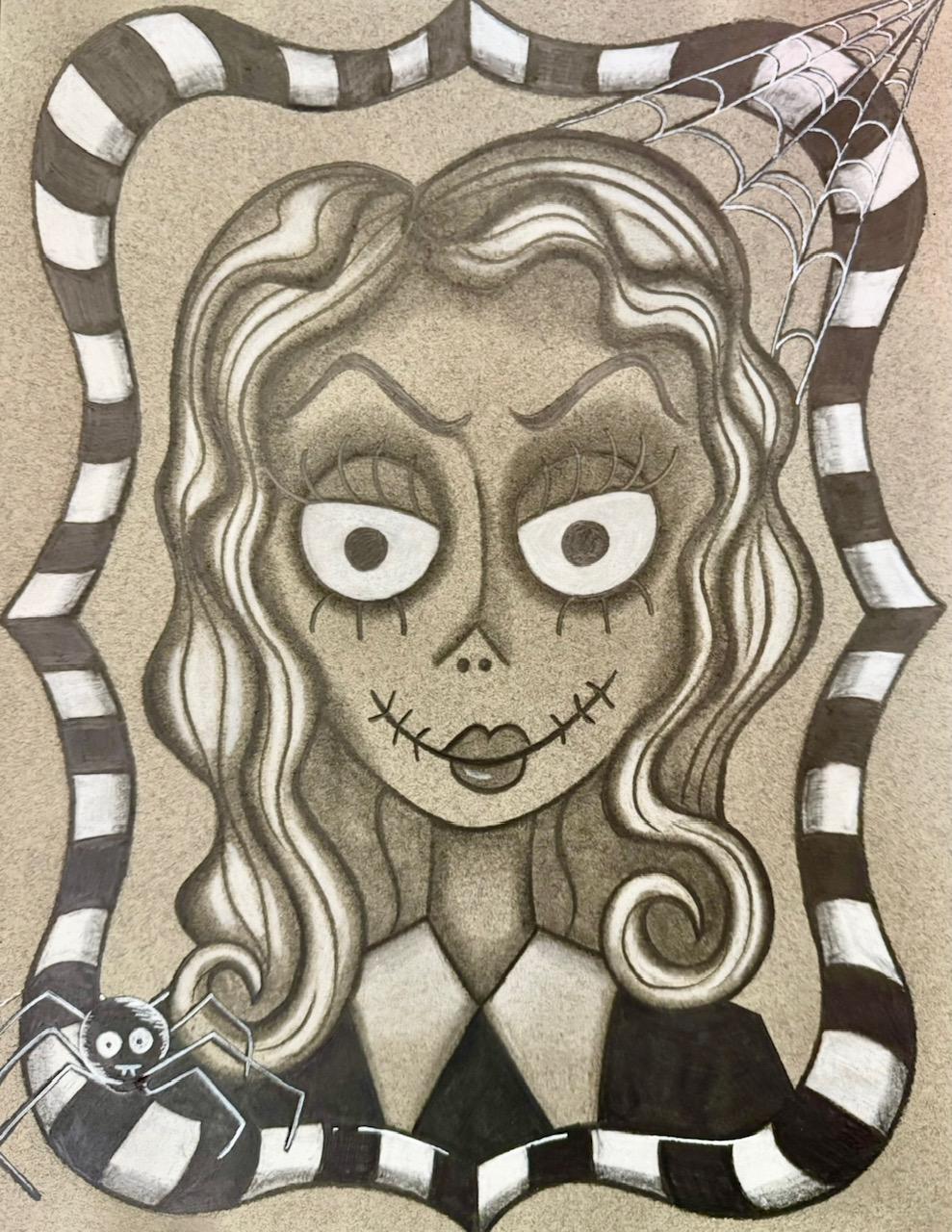 Tim Burton Style Self-portrait - Etsy