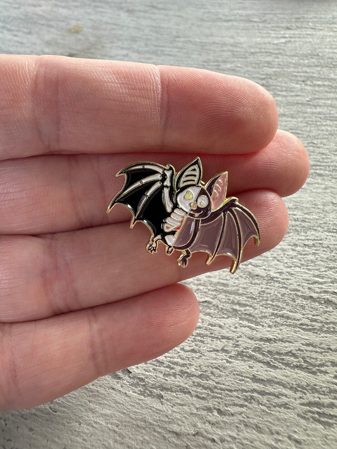 Bat Pin, Zombie Bat Pin, Skeleton Bat Pin, Halloween Pin, Clothing Pin ...