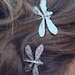 Silver Dragonfly Bobby Pins, Set of 2, Woodland Dragonfly Bobby Pins ...