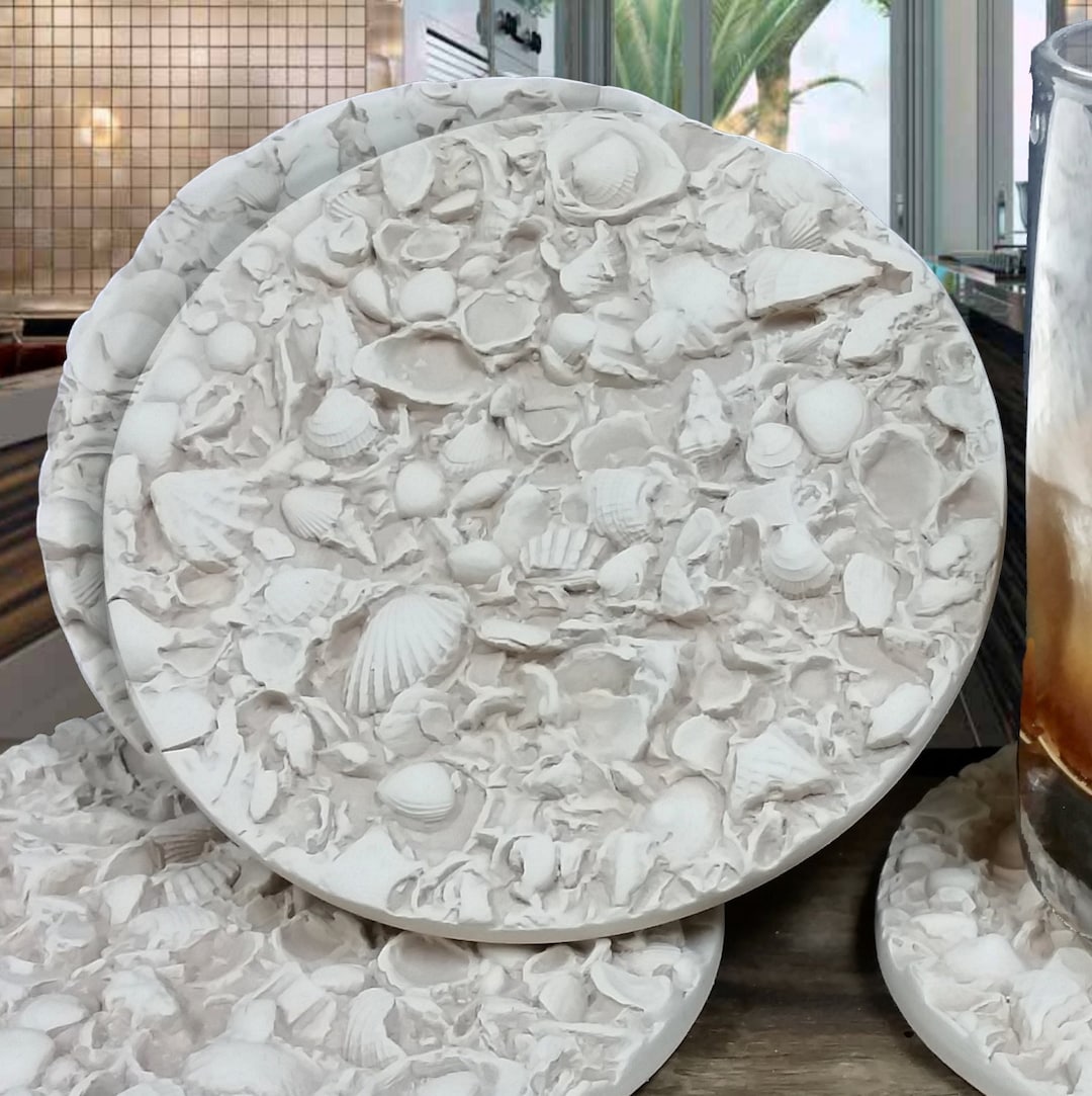 Tiny Shells Drink Coasters for the Beach House or Hostess Gift - Etsy