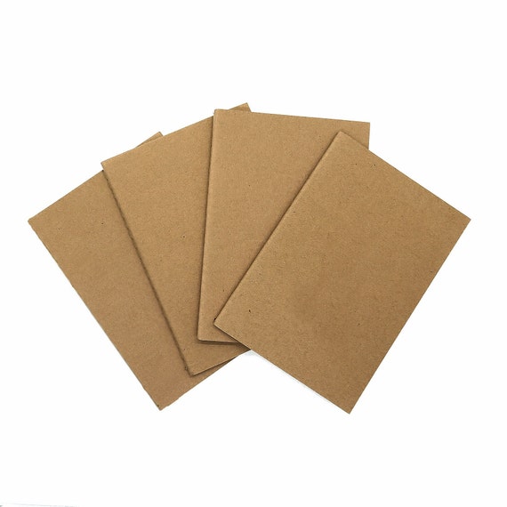 4 Mini Kraft Notebooks Plain Notebooks Plain Journals Kraft | Etsy