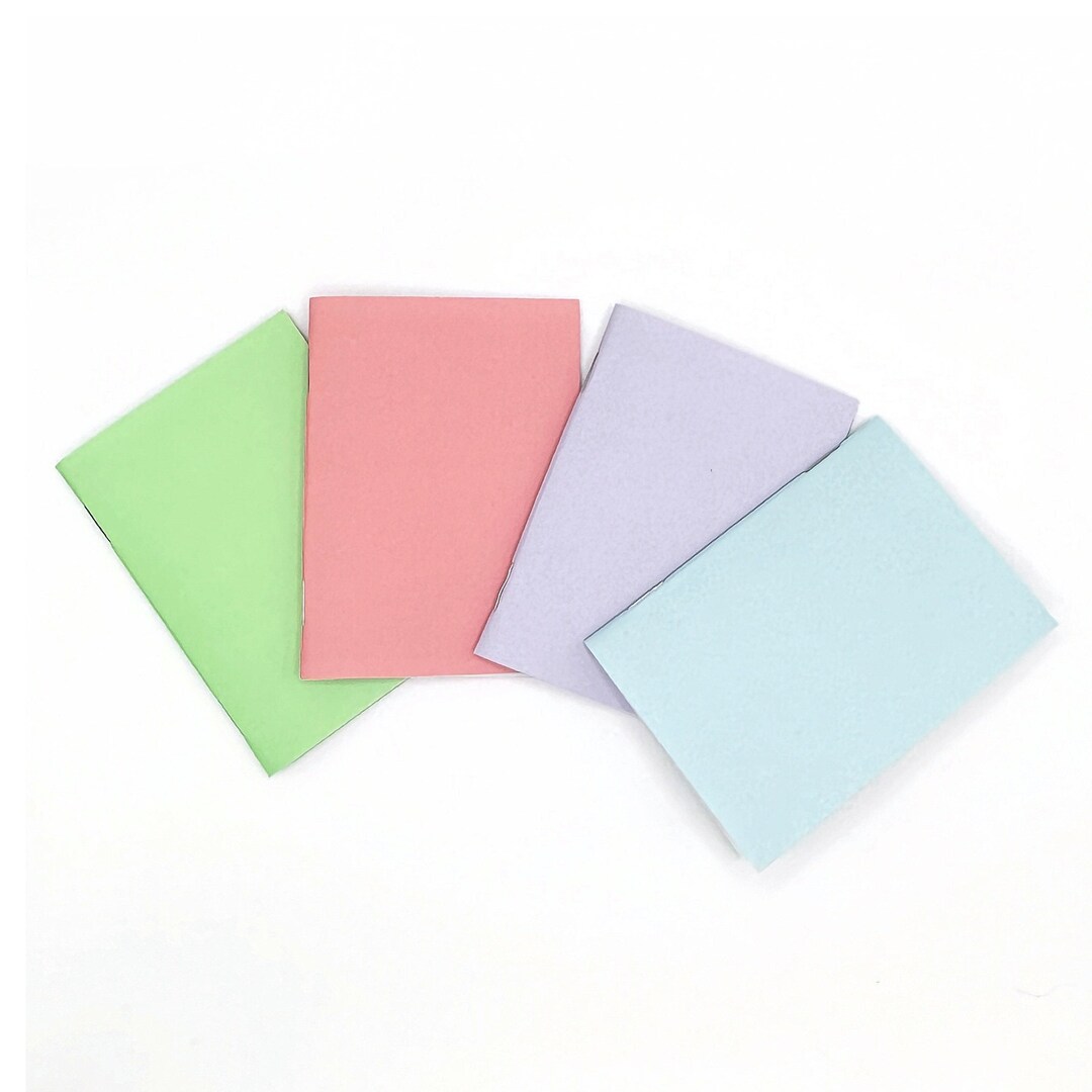 4 Different Colored Mini Notebooks With 48 (back and Front) Unlined ...