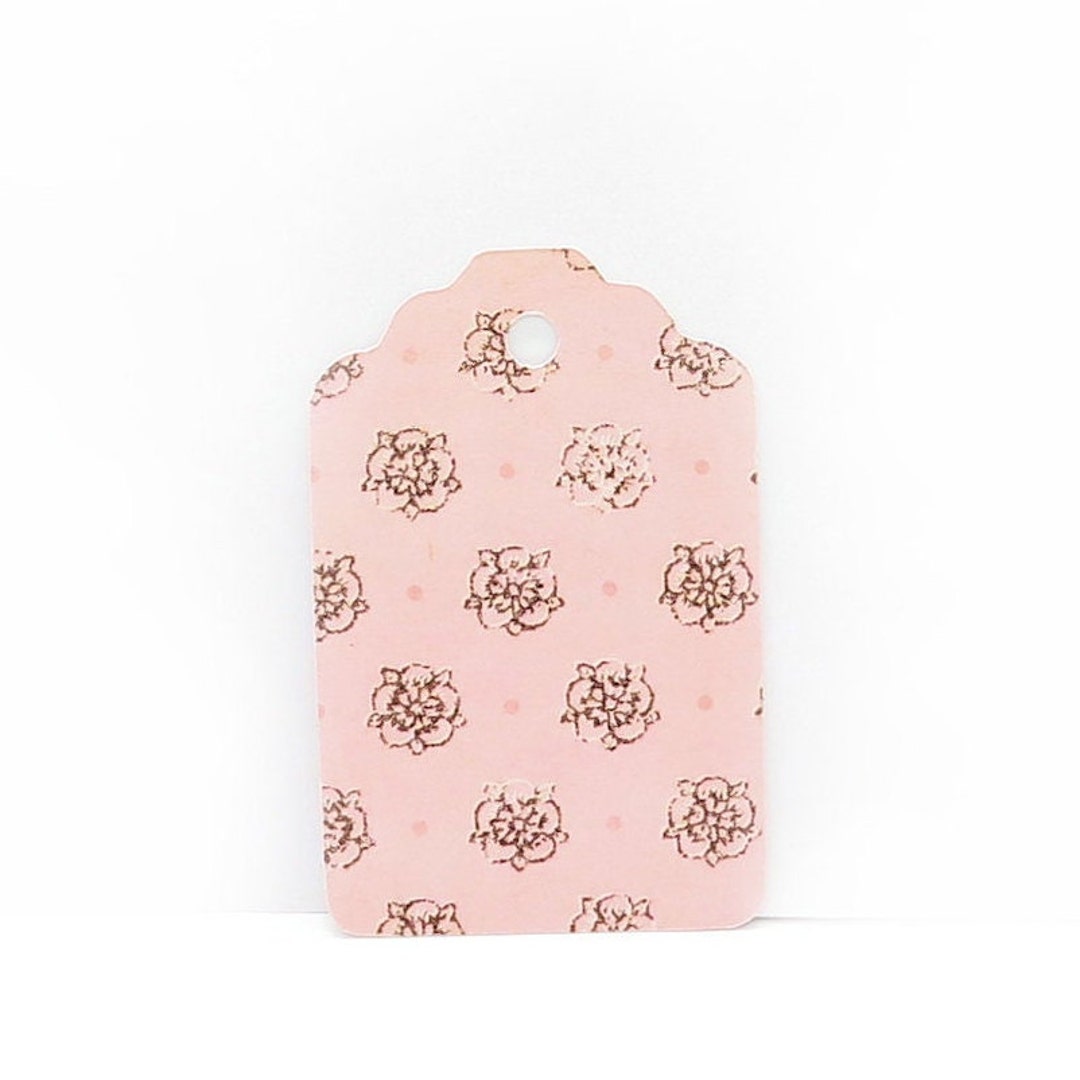 40 Pink Pattern Gift Tags With Shabby Style Single Sided 3 - Etsy