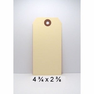 Set of 40 Large Manila Cardstock Paper Gift Tags, Beige Ivory Tan Gift ...
