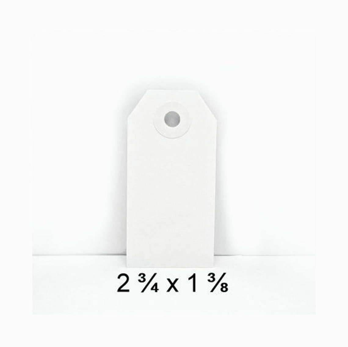 Small Soft White Cardstock Paper Gift Tags, 2 3/4 X 1 3/8 Inches, 40 ...