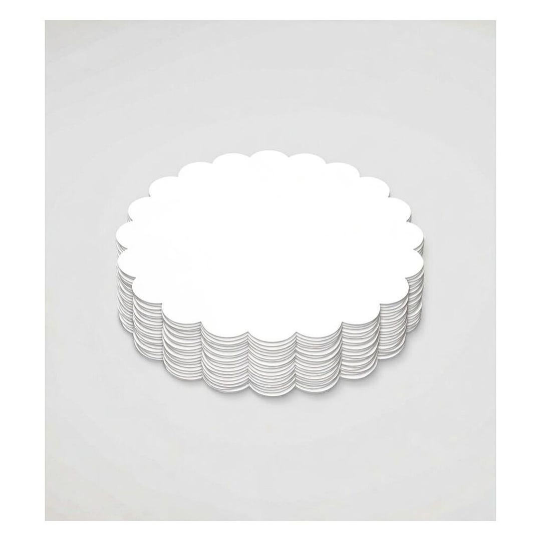 White Cardstock Scalloped Circles, 40 Count, Die Cut Paper Shapes - Etsy