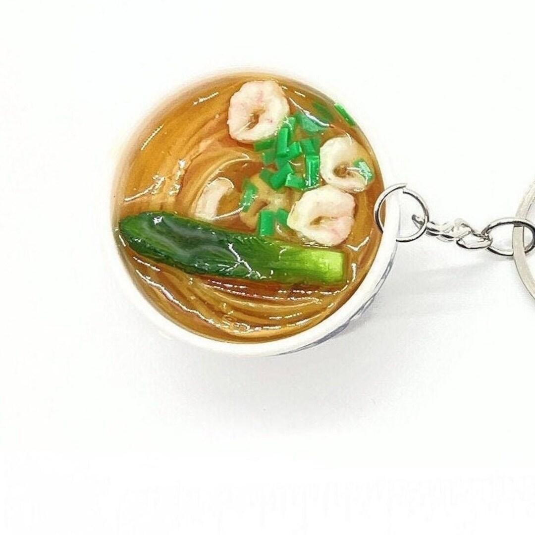 Keychain Made With Resin Ramen Noodle Soup, Pho Keychain With Added ...