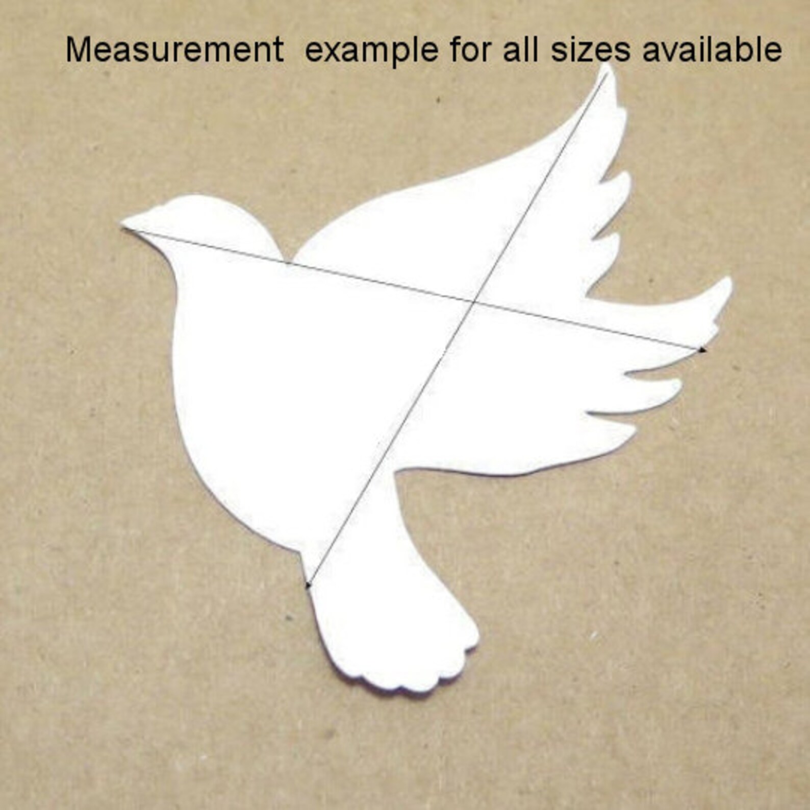 40 Dove Shapes Cardstock Doves Ivory or White 1x1 2x2 or | Etsy