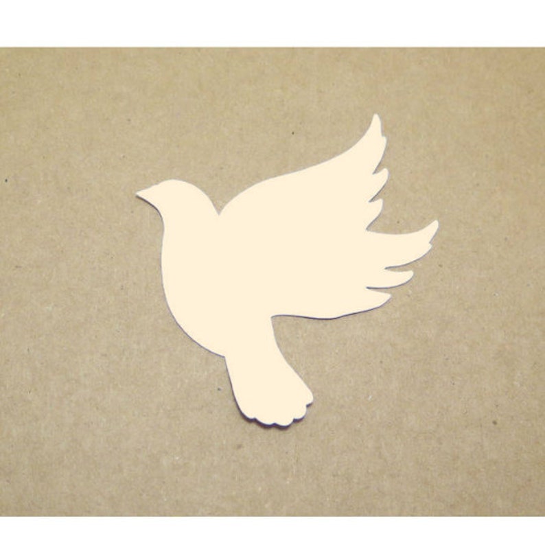 40 Dove Shapes Cardstock Doves Ivory or White 1x1 2x2 or | Etsy