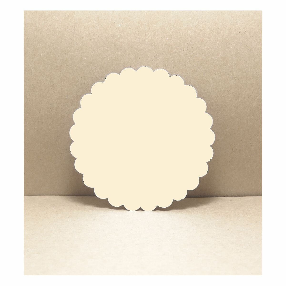 Paper Shape Circular Textured Cardstock Colorful 40-4\u201d Scalloped ...