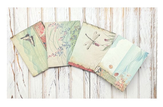 4 Mini Nature Inspired Unlined Notebooks Made With Soft - Etsy