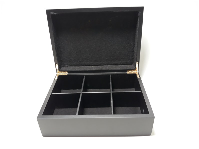 Modern Tea Chest With Fused Glass Top. Wooden Tea Box With Handmade ...