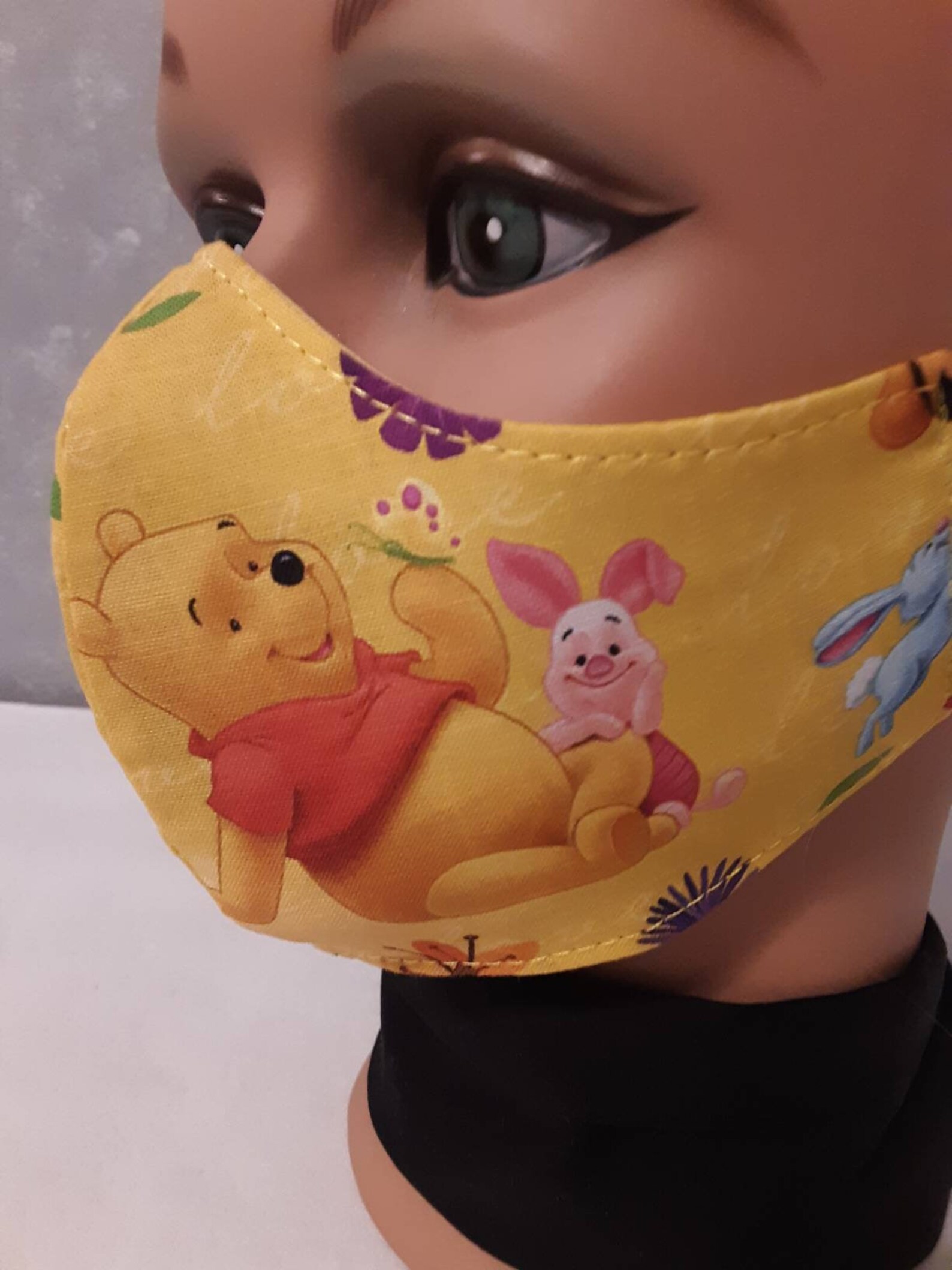 Tigger winnie the pooh fitted fabric face mask with adjustable | Etsy