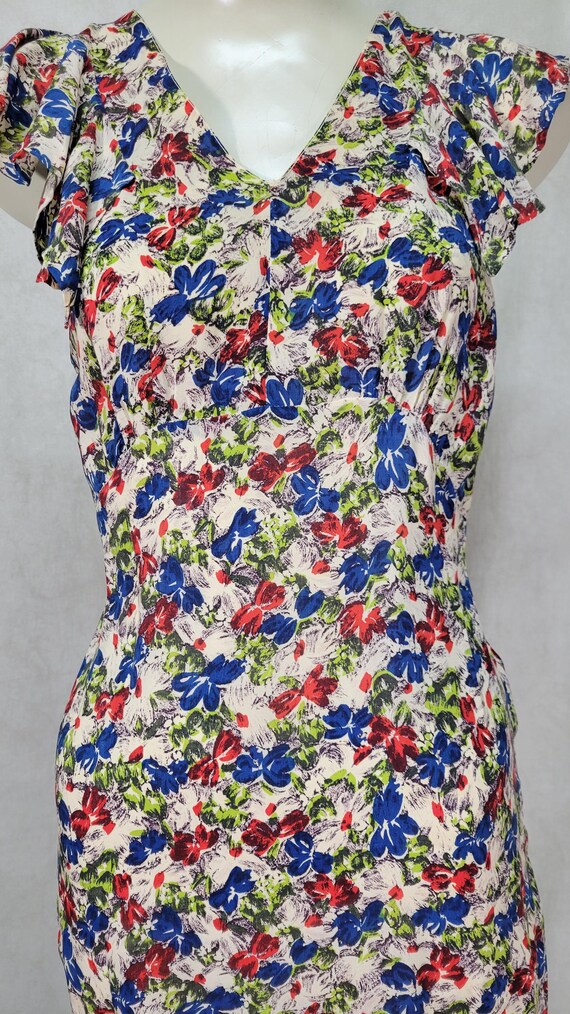 1930s Fascinating Formal Vintage Dress Ruffles Galore… - Gem