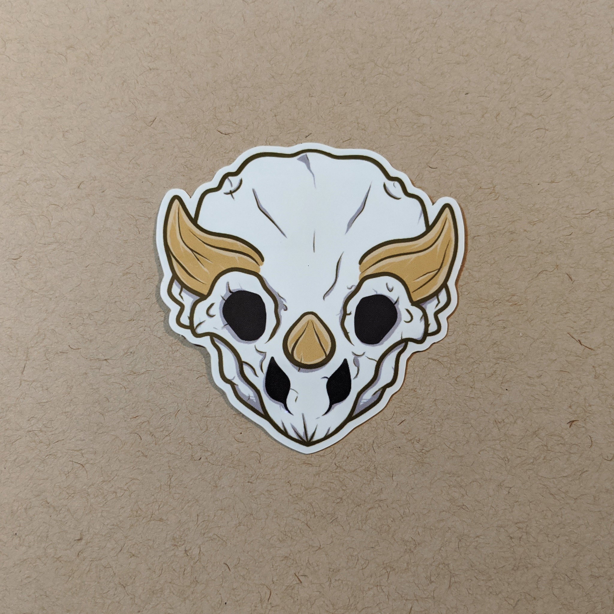 Triceratops Dinosaur Skull Vinyl Sticker - Etsy