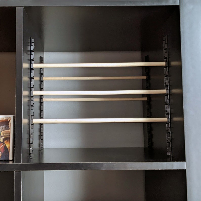 Cube Shelving- Dowel Rod Version Adjustable Shelves for the Ikea Kallax ...