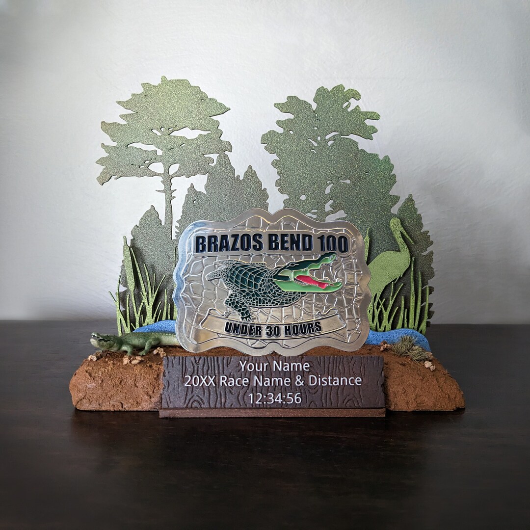 Personalized Wetlands Swamp Alligator Trail Running Buckle Display ...