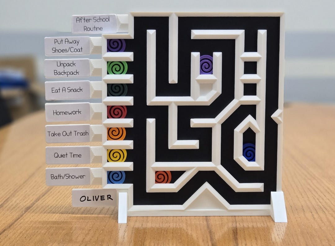 Interactive Maze Chart, Use for Chores, Daily Responsibilities Chart ...