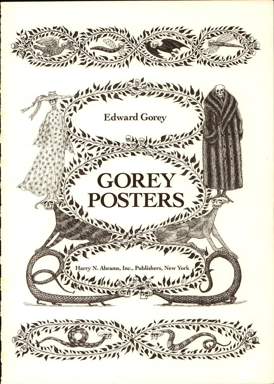 Edward Gorey Gothic Print 1979 Goth Wall Decor Art Illustration Dark ...