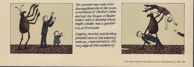 Edward Gorey Edward Gorey Print Gothic Home Decor Macabre - Etsy