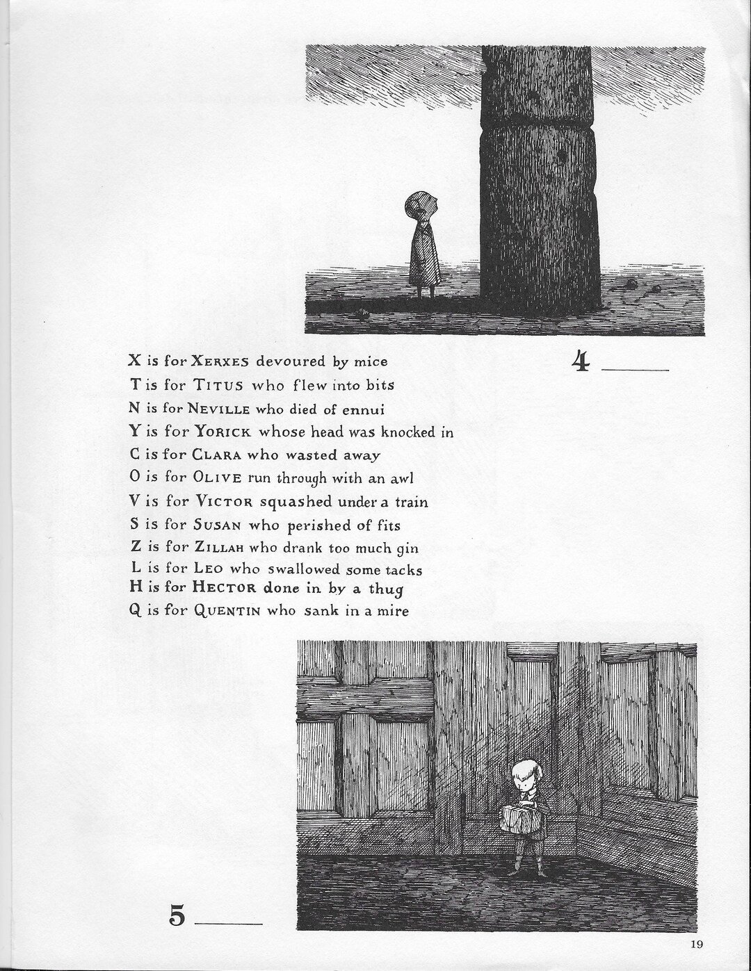 Macabre Art by Vintage Gorey, Surreal Dark Art, Edward Gorey Poster ...