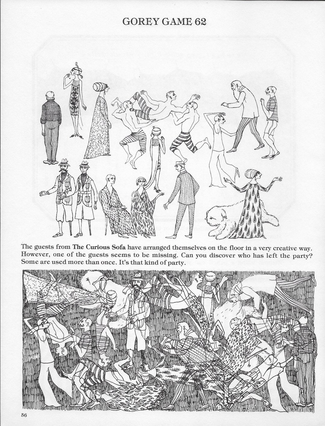 Vintage 1979 Edward Gorey Original Two-sided Print Poster Gorey Games ...