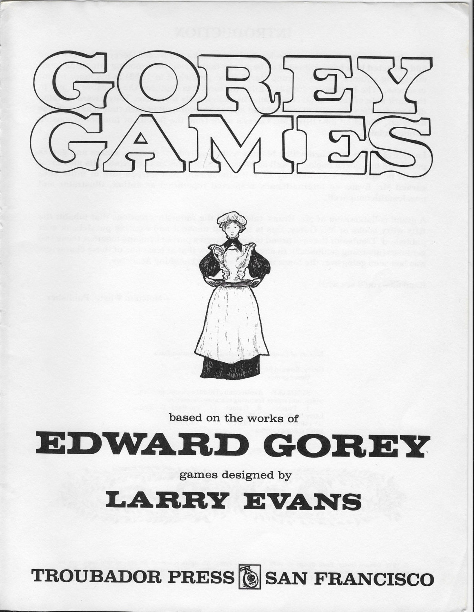 Edward Gorey Poster "cover Page" Black and White Vintage Gorey Art ...