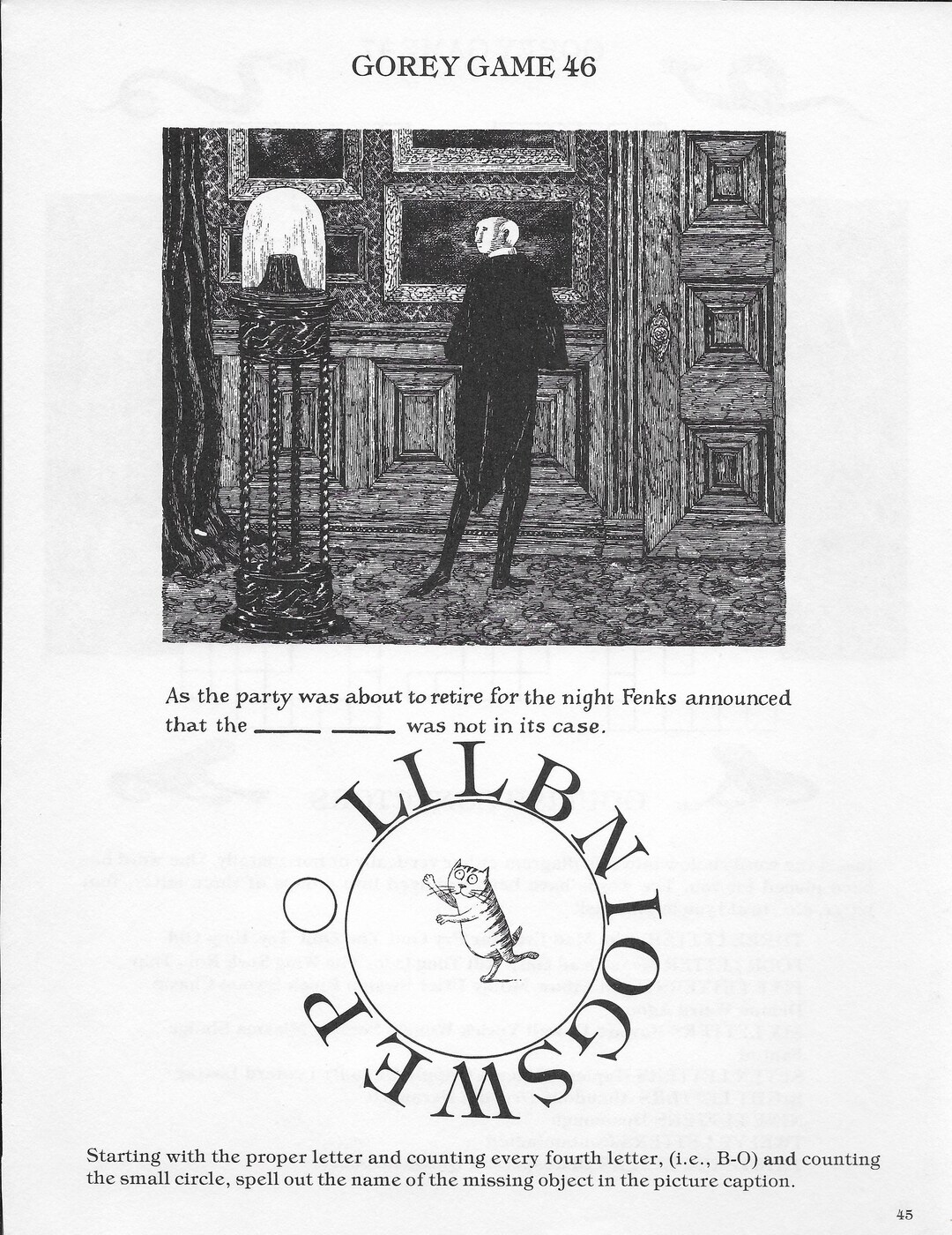 Vintage Original EDWARD GOREY Print From 1979. 2 Sided Edward Gorey Art ...