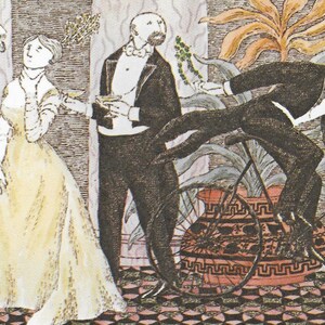 Macabre Art, Cycling Print, Original Lithograph, Edward Gorey Print ...