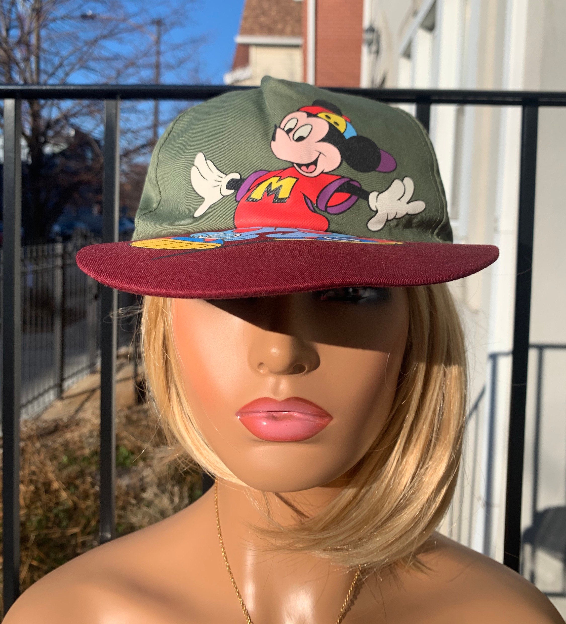 Army Green Mickey Mouse Cap - Etsy UK