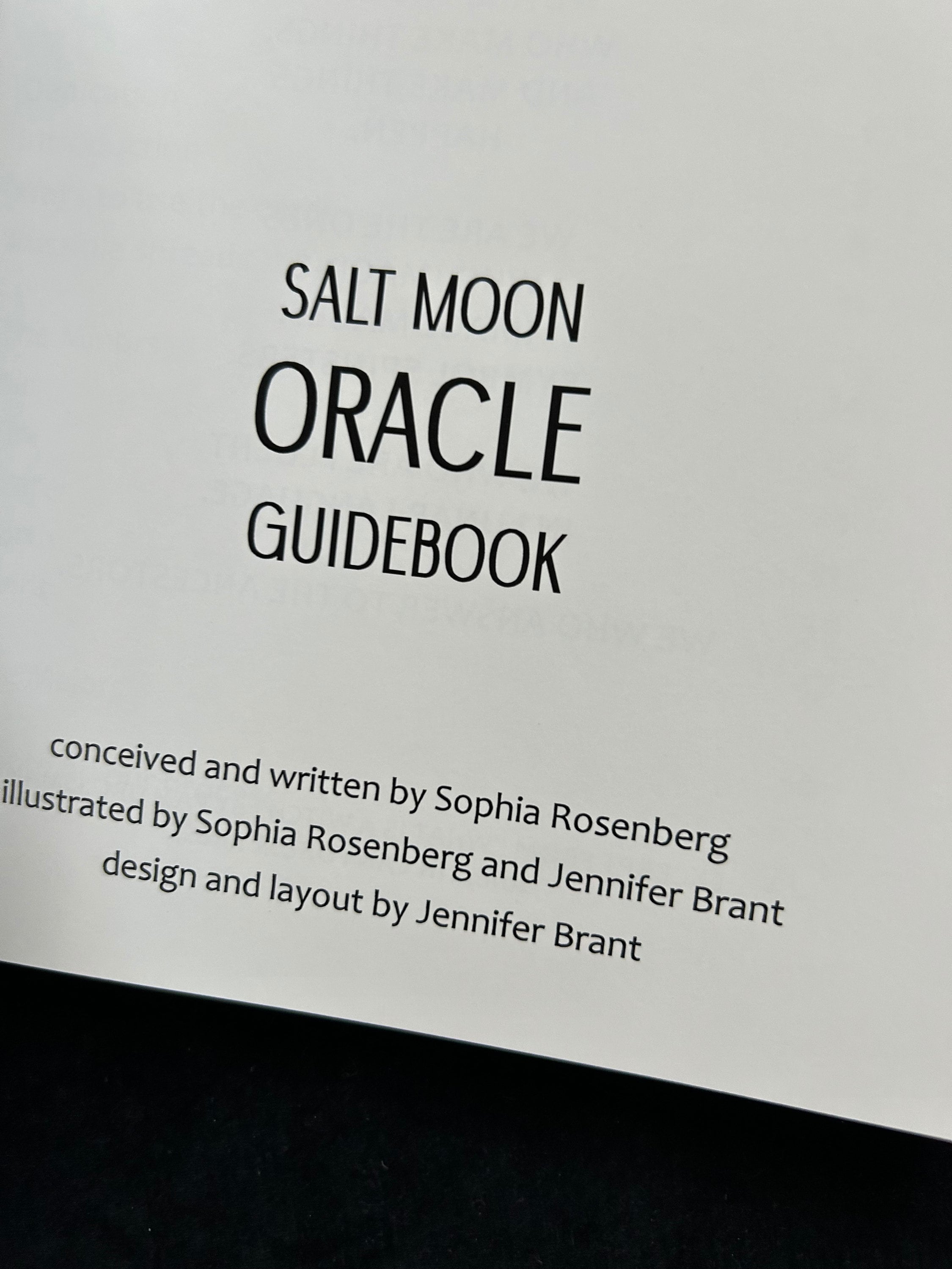 SALT MOON , Lunar Oracle, Card Deck and Guidebook, Sophia Rosenberg and ...
