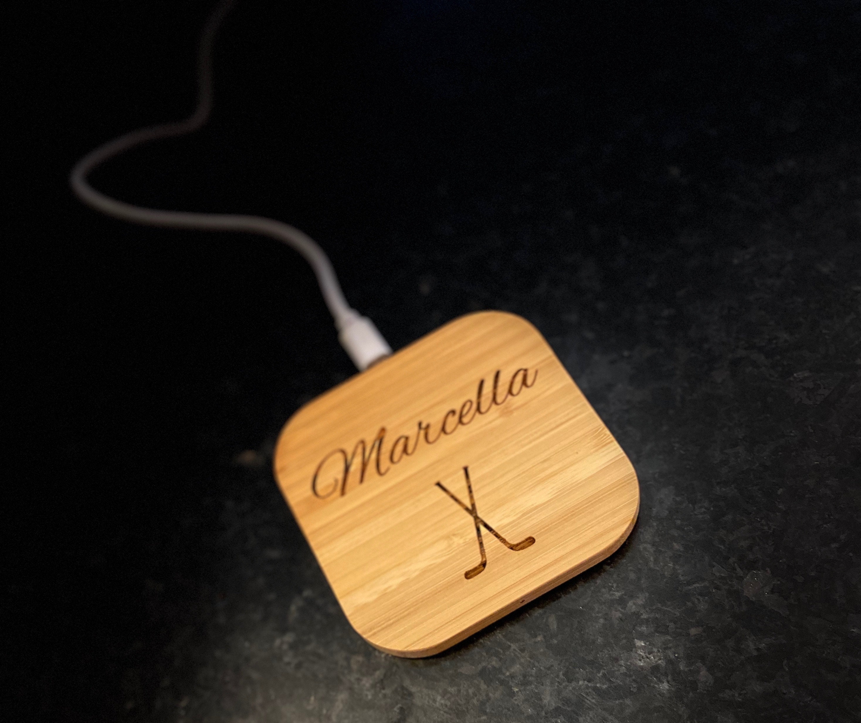 Personalized Wireless Charging Station Cell Phone Charging Pad Laser ...
