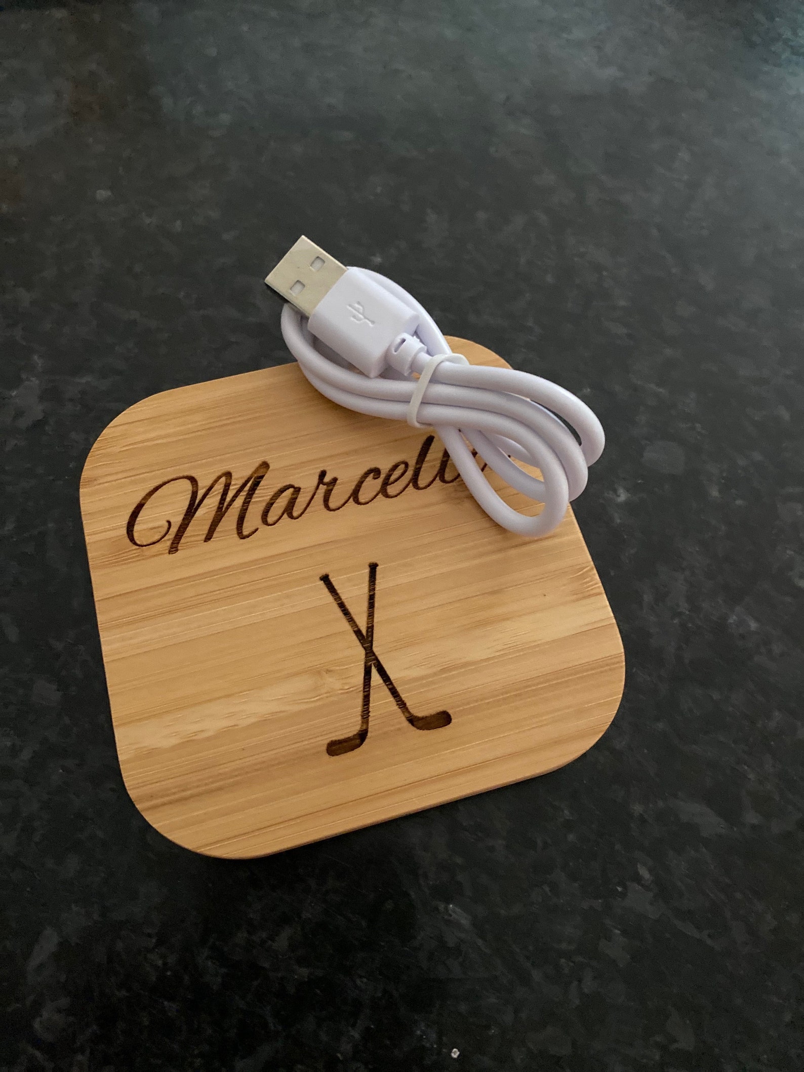 Personalized Wireless Charging Station Cell Phone Charging Pad Laser ...
