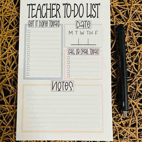 Teacher Notepad - Etsy