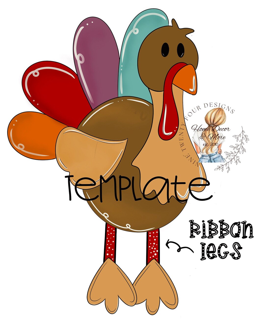Laser Ready Turkey Turkey Door Hanger Template Svg Template