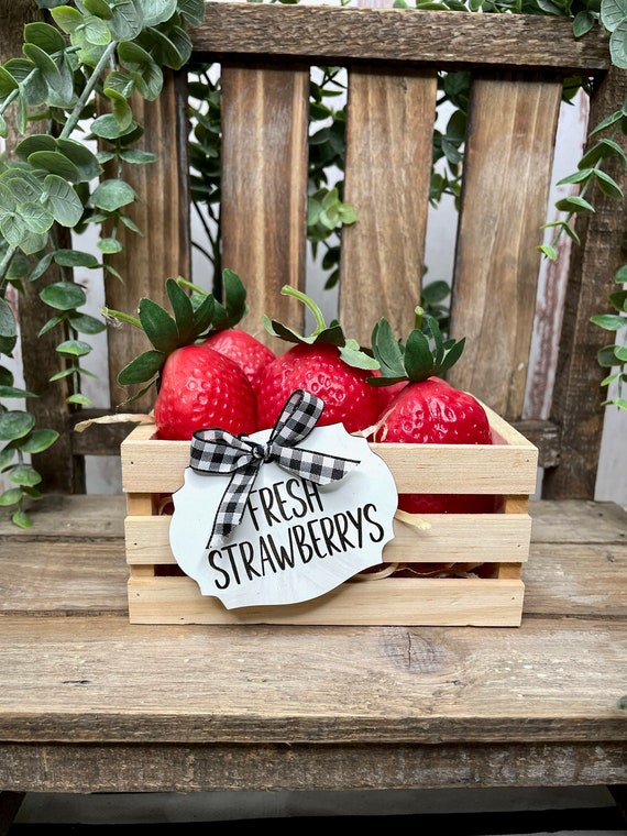 Fresh Strawberrys Strawberry Crate Strawberry Decor | Etsy