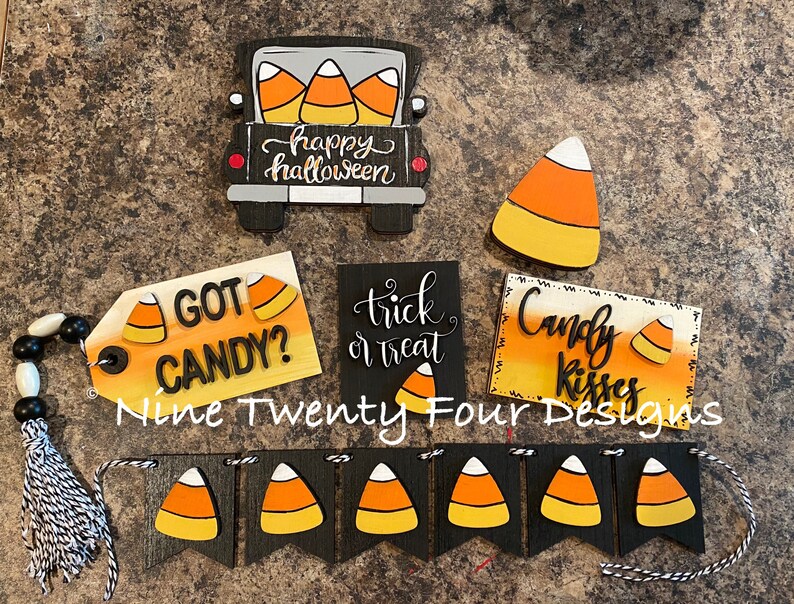 Candy Corn Tiered Tray Set - Etsy