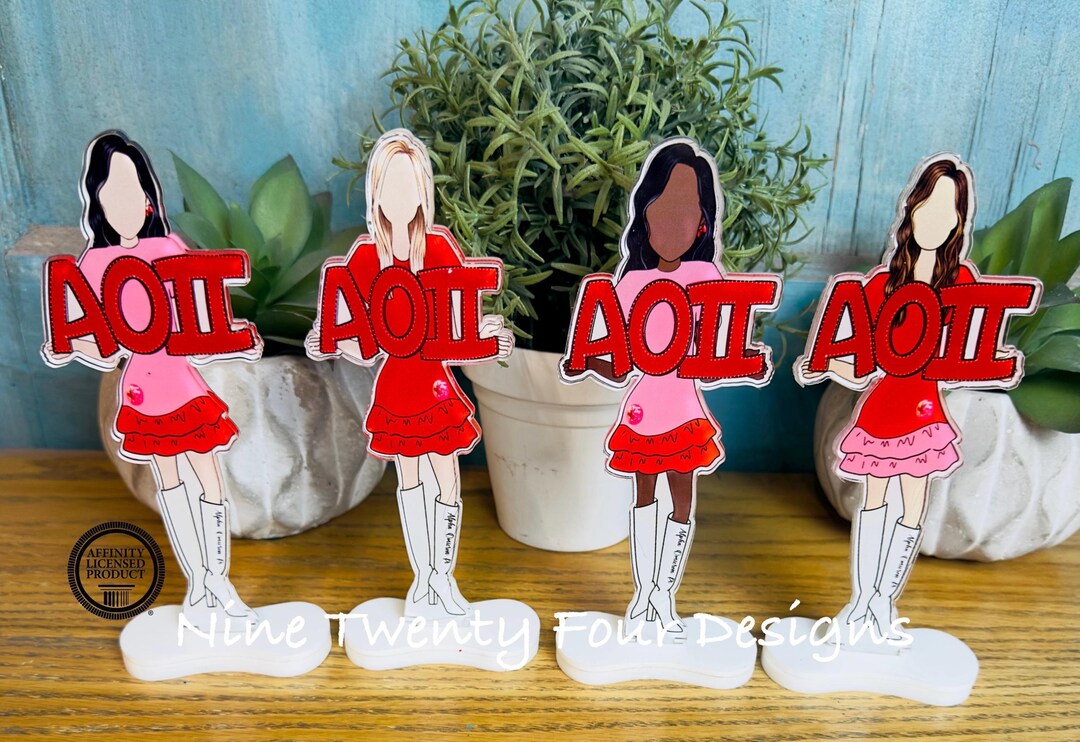 AOII Sorority Acrylic Stand, Alpha Omicron Pi Gift, AOII Big Little ...