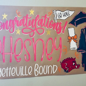 Graduation Party Banner, Hand Painted Banner, Graduation Banner ...