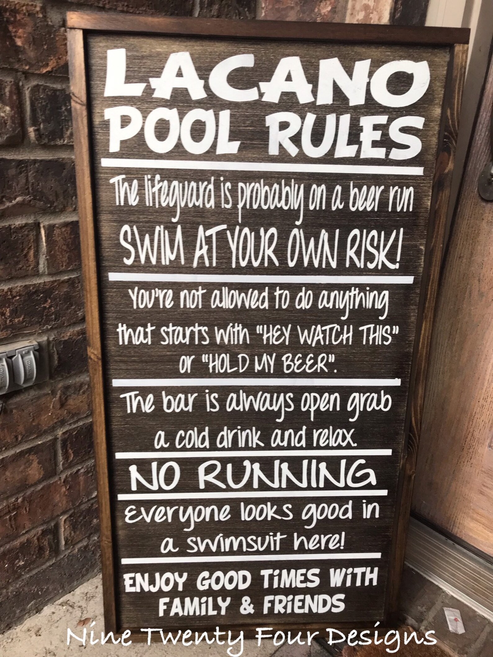 Pool Rules Pool Sign Outdoor Sign - Etsy