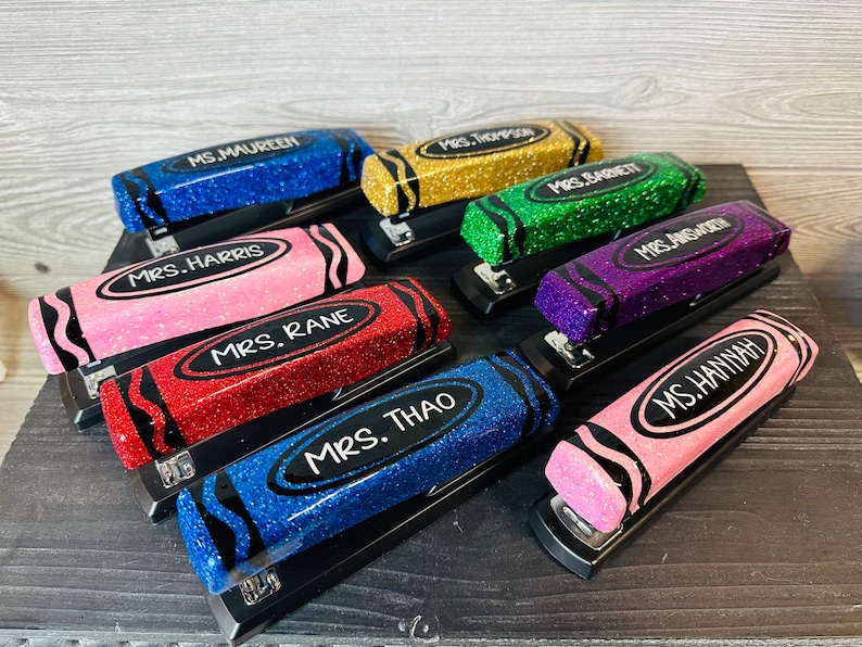 Crayon Stapler Teacher Gift Office Accessories School - Etsy