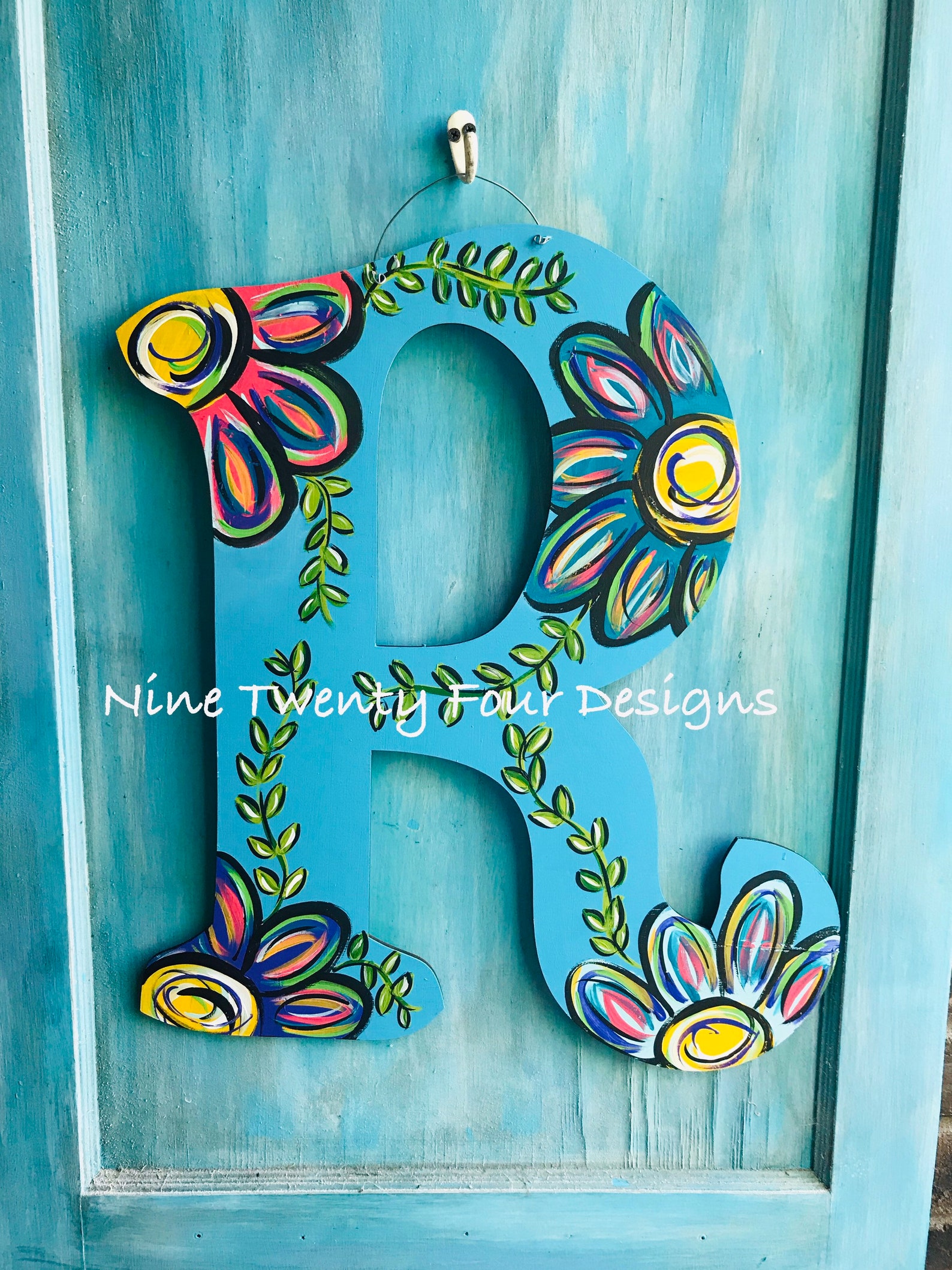 Letter Door Hanger personalized door hanger painted letted | Etsy
