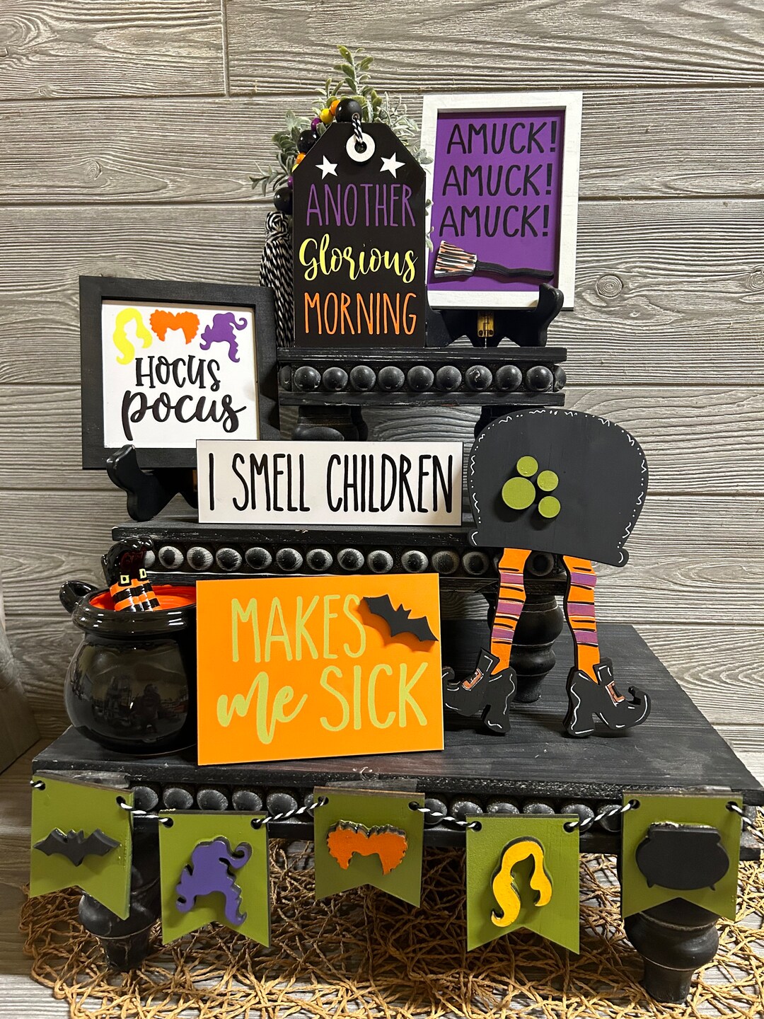 Hocus Pocus Sign Set, Halloween Set, Halloween Tiered Tray Signs ...